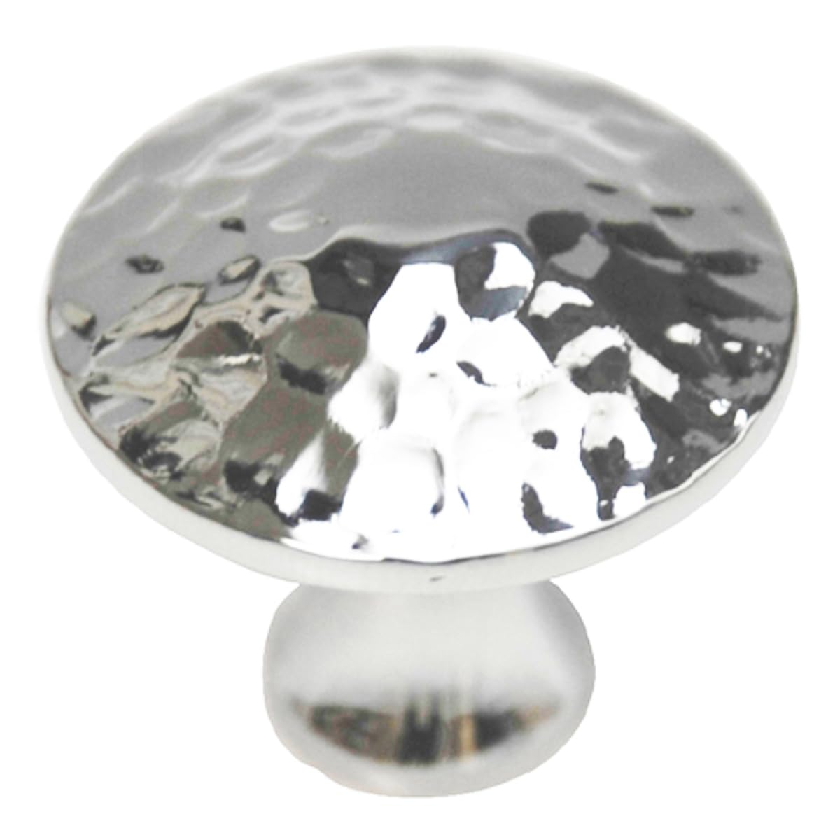 Hickory Hardware P2170-CH Craftsman Collection Round Hammered Knob, Chrome, 1-1/4 Inch Diameter