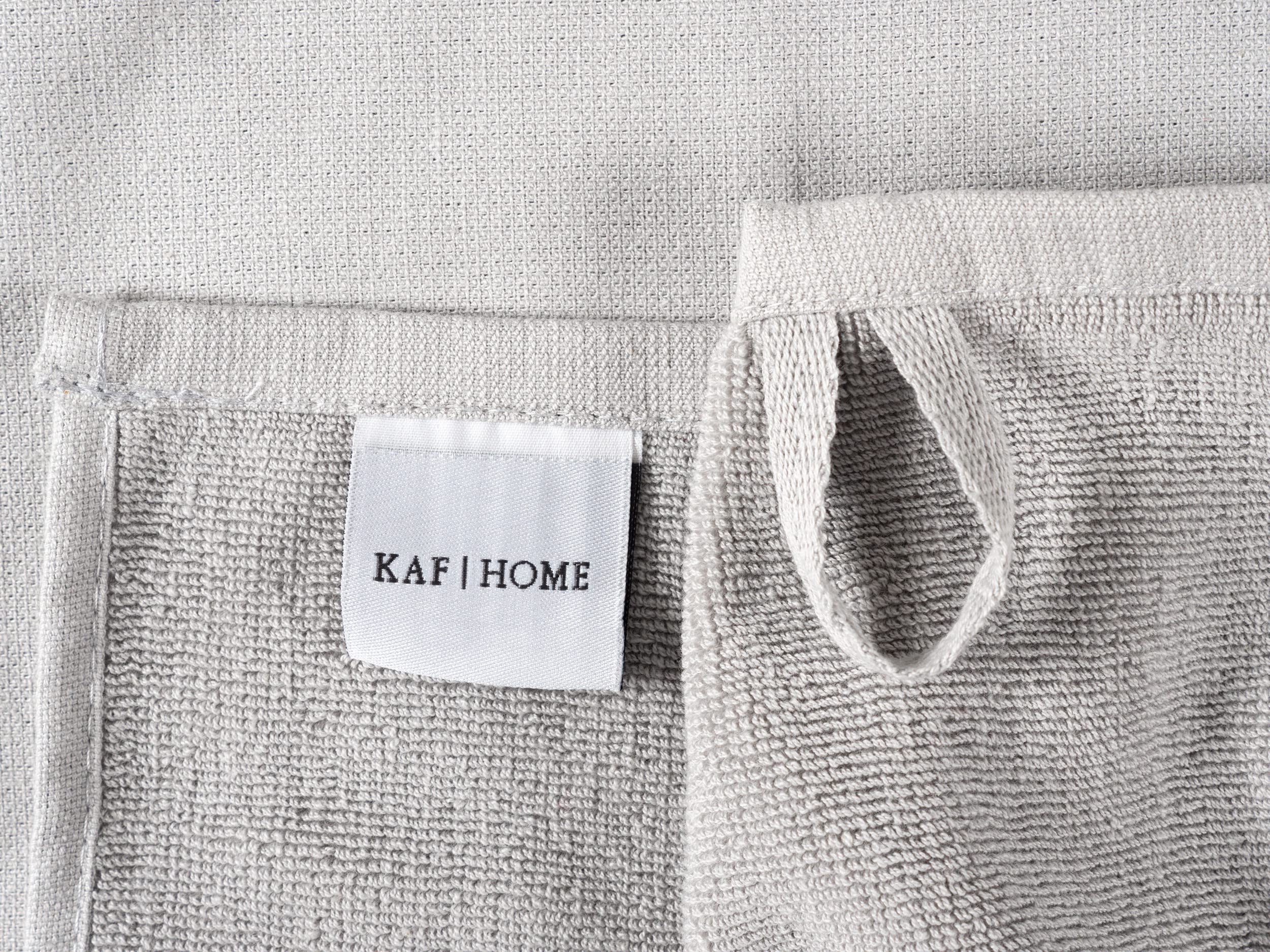 KAF Home Marseilles Reversible Terry Kitchen Towels - Set of 3-100% Cotton (Drizzle Gray)