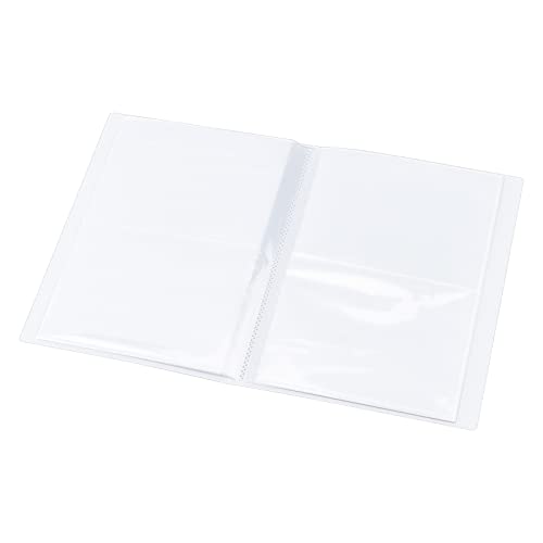 GLOBLELAND Clear Stamps Storage Embossing Folder Storage Photo Storage Album Seal Bags Storage Keeper Cards Folder Storage Bag for DIY Scrapbooking Arts Crafts Collecting Bags,80 Grids, 7x5.3Inch