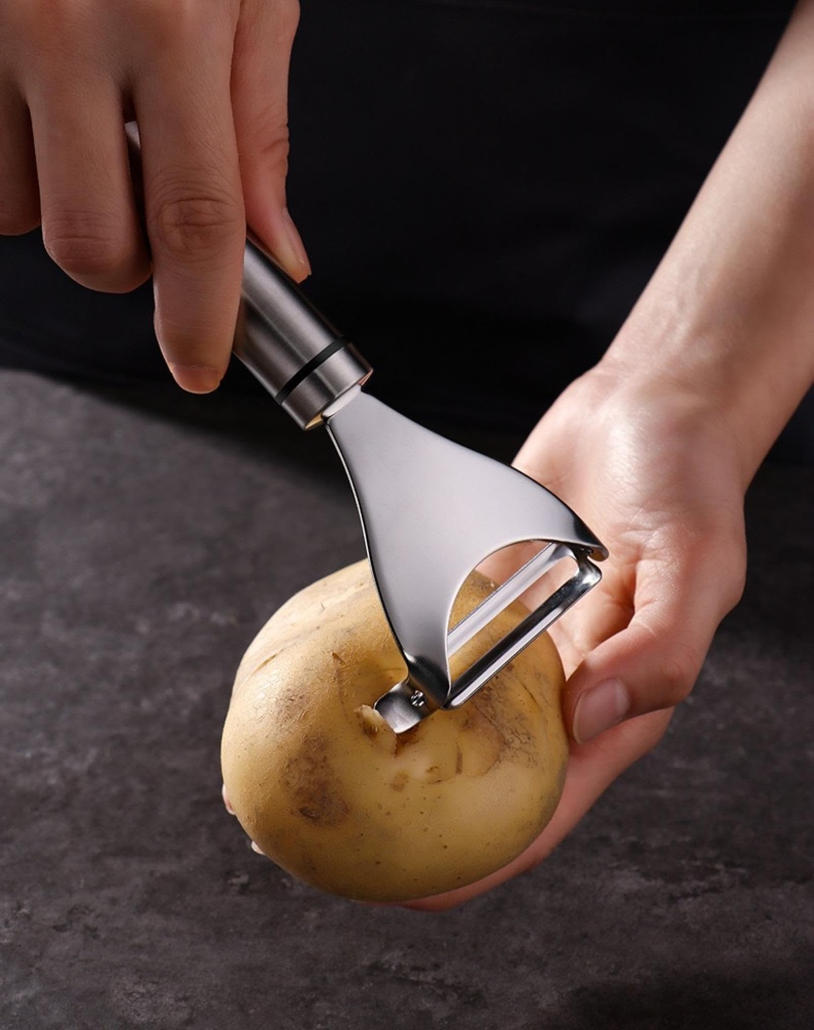 SQTIEBXC 304 Stainless Steel Paring Knife, Horizontal Type Peeler, Y-Type Scraper, Planer, Melon Fruit Peeler, Stainless Steel Melon Planer