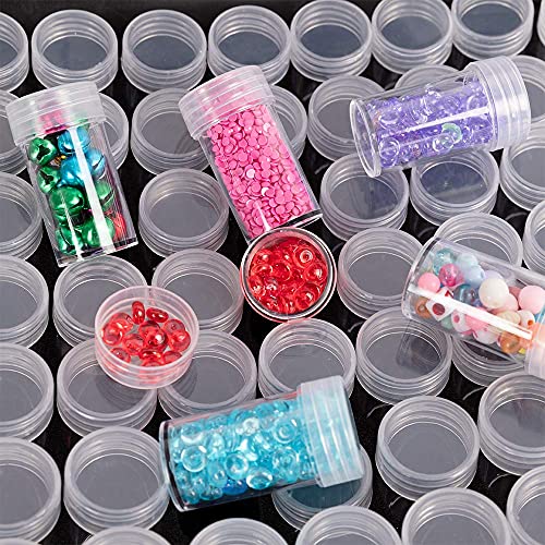 N&T NIETING Diamond Painting Storage Containers, 140 Slots Diamond Painting Accessories Kit, Portable Bead Storage Box, Label Stickers for DIY Art Crafts, Black