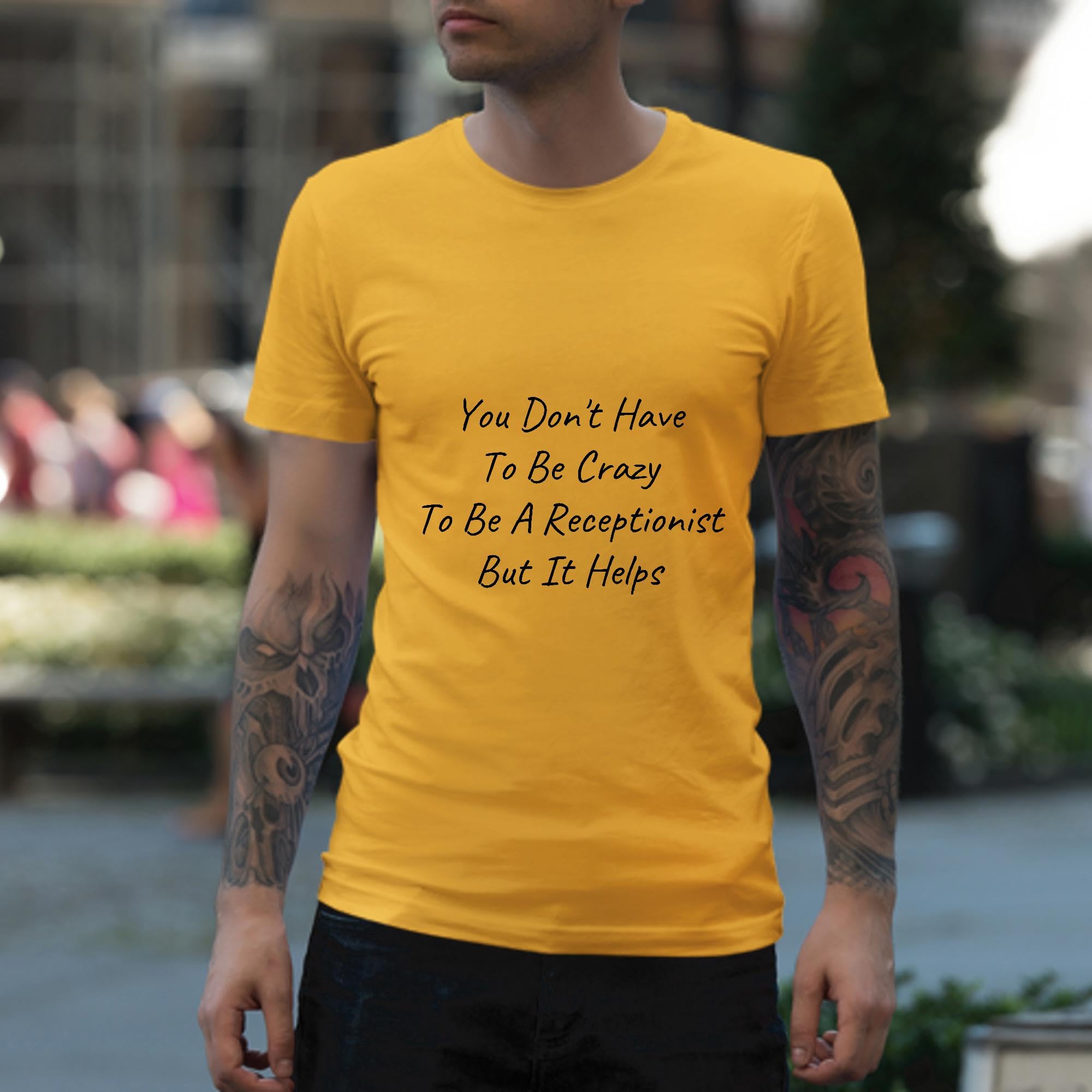 Receptionist Gift Idea Humorous Front Desk Agent Appreciation Men Women White Gray Multicolor T shirt