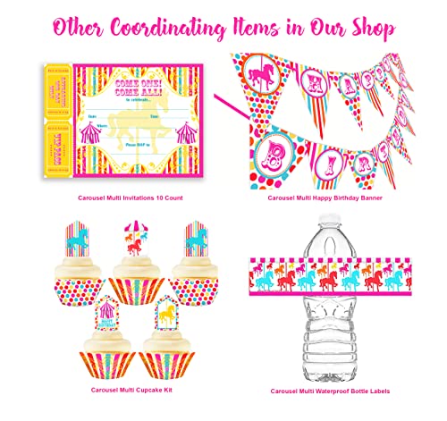 Big Top Circus Happy Birthday Banner Pennant