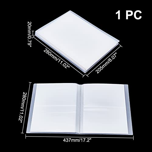 GLOBLELAND Clear Stamps Storage Embossing Folder Storage Photo Storage Album Seal Bags Storage Keeper Cards Folder Storage Bag for DIY Scrapbooking Arts Crafts Collecting Bags,80 Grids, 7x5.3Inch