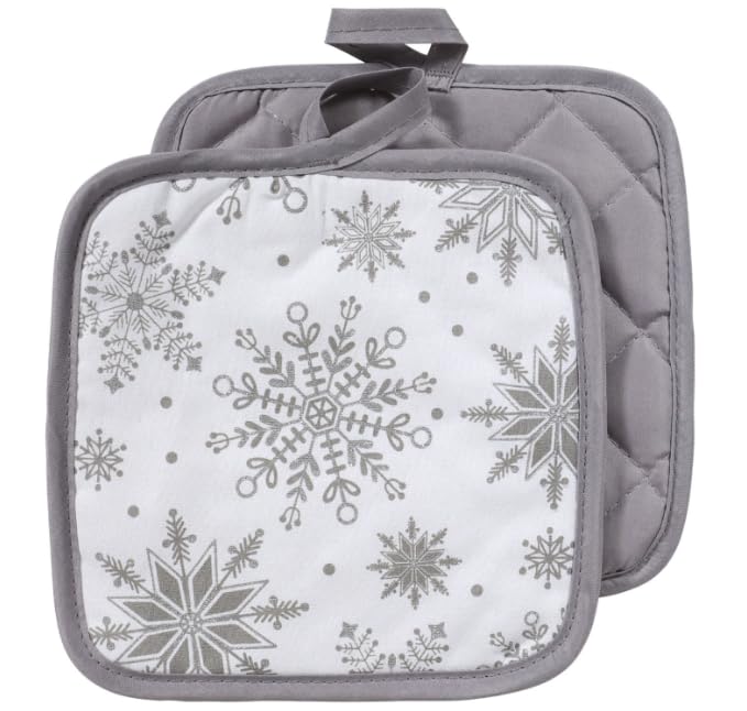 ST Snowflake Holiday Kitchen Towel, Pot Holder & Oven Mitt Set
