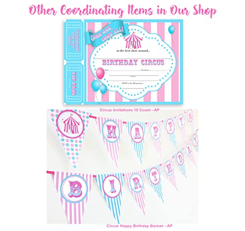 Big Top Circus Happy Birthday Banner Pennant