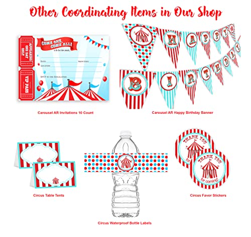 Big Top Circus Happy Birthday Banner Pennant