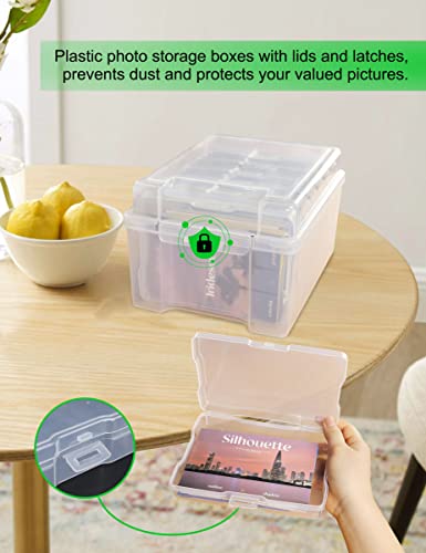 Tnqhuq Photo Storage Box Photo Storage Boxes for 4x6 Pictures Photo Organizer Task Boxes for Special Education Seed Storage Craft Keeper