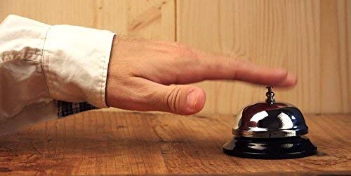 1InTheOffice Call Bell, Desk Bell, Service Bell, Chrome Finish, 2 Pack