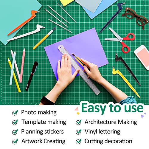 25 Pieces Craft Cutting Tools 5 Craft Knife 15 360-degree Rotating Blade Craft Knife 15 30 45 Degree with Cutting Mat 4 Weeding Tool Art Cutter Paper Craft Cutting Tools for DIY Craft Stencil Supplies