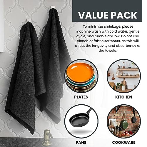 Jivara Cotton Kitchen Towel and Dishcloths Set (Pack of 6) I Hand Towels Kitchen | Cotton Dish Towels for Drying Dishes | Hand Dish Towels for Kitchen | Kitchen Towel Set for Cleaning & Drying