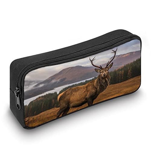 Scottish Bucks Pencil Case Pencil Pouch Coin Pouch Cosmetic Bag Office Stationery Organizer