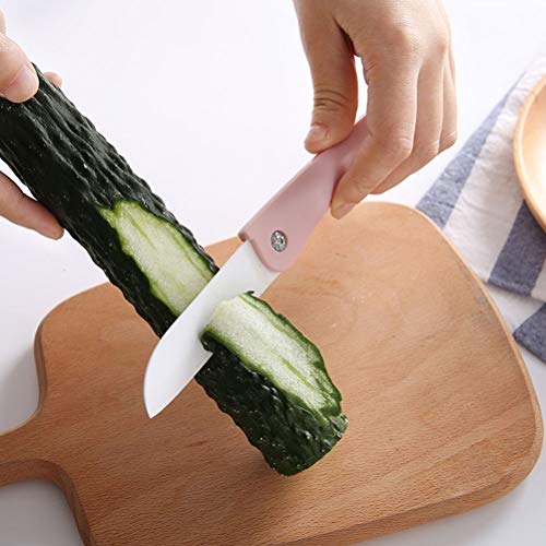 Portable Foldable Fruit Paring Knife Household Kitchen Ceramic Fruit Knife (Green)