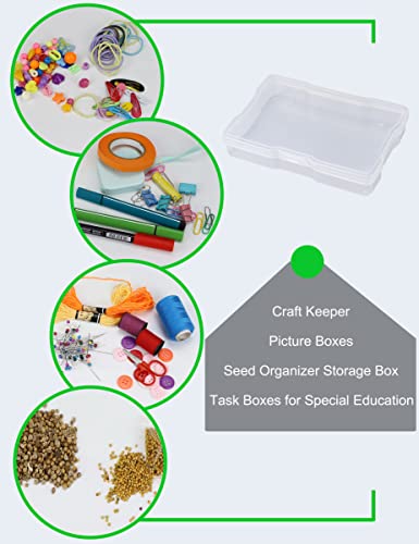Tnqhuq Photo Storage Box Photo Storage Boxes for 4x6 Pictures Photo Organizer Task Boxes for Special Education Seed Storage Craft Keeper