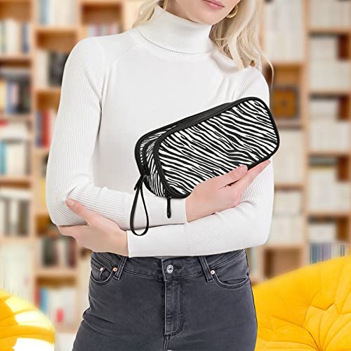 Kigai Large Pencil Case Zebra Print Organizer Pencil Bag for Boys Girls School Office Stationery Box with Zipper