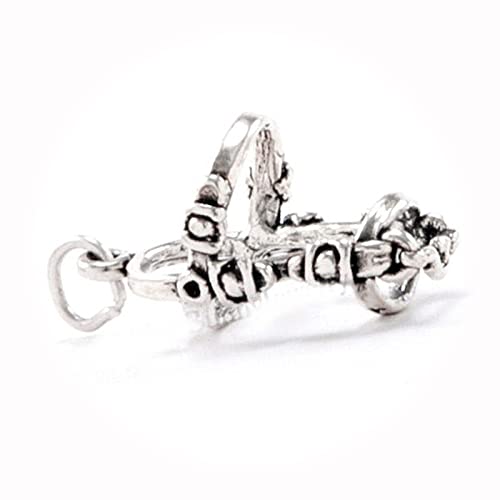 New Baby Basket Charm Pendant Opens to Baby Moveable 925 Sterling Silver Jewelry 3D BLU0564BUNN