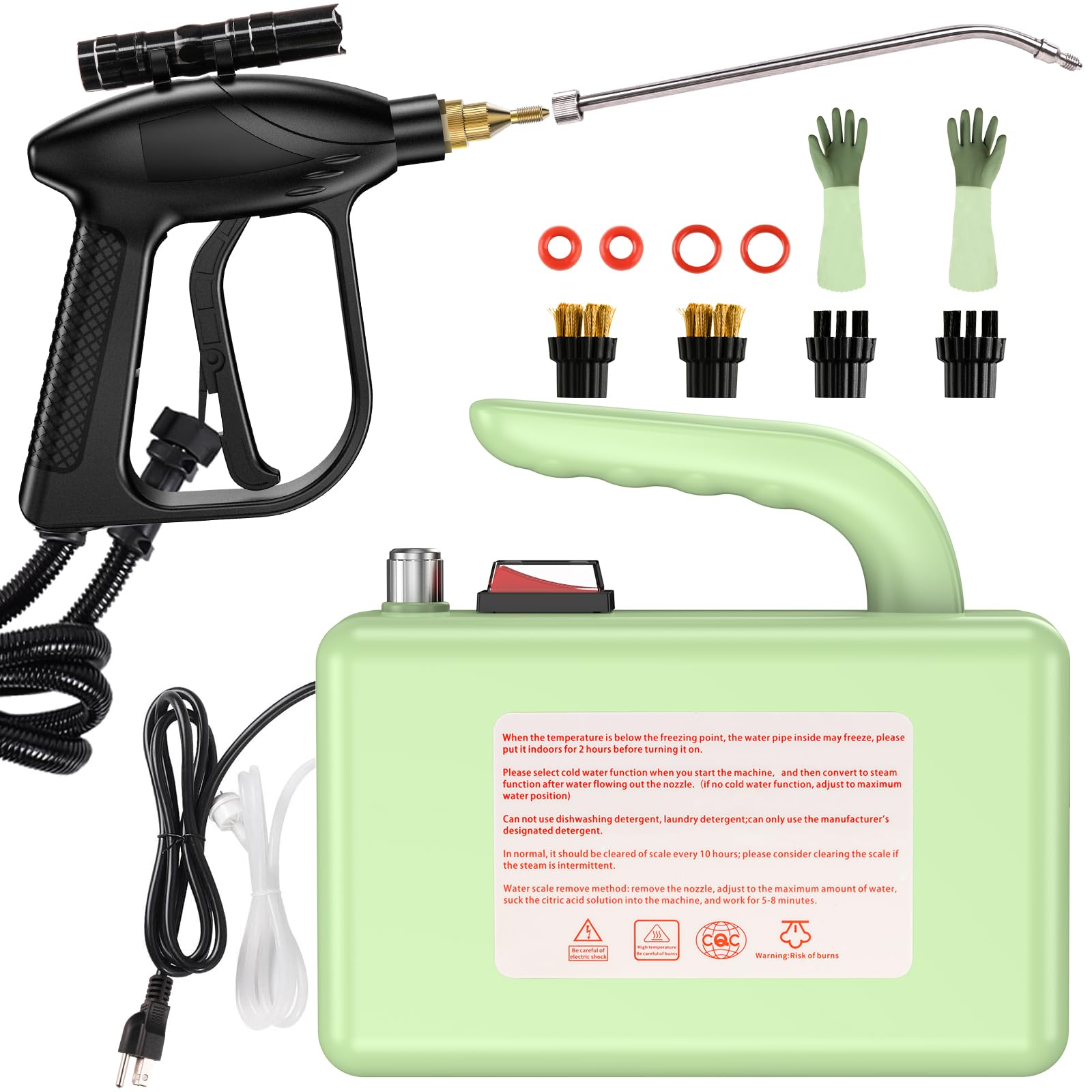 AUXCO Handheld Steam Cleaner for Home - High Pressure for Upholstery, Kitchen, Bathroom, Grout and Tile