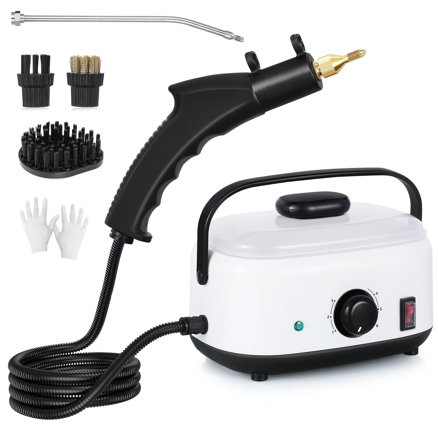 AORESAC Handheld Steam Cleaner, 2500W High-Pressure Steam for Cleaner, Steam Cleaner for Home Use w/ 1500mL Large Capacity, Wide Mouth, Steam Cleaner for Upholstery, Kitchen, Bathroom, Grout and Tile