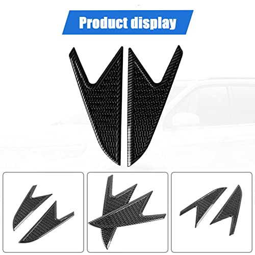 Jawmoy 2 PCS Car Fender Side Vents, Fender Decorative Stickers, Air Flow Intake Hole Grille Auto Exterior Accessories Universal Modification, Air Wing Vent Trim Cover (Carbon Fiber Black)