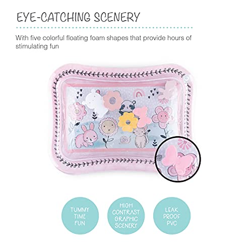 The Peanutshell Tummy Time Water Play Mat for Baby Girls | Inflatable Sensory Development Toy & Tummy Time Mat
