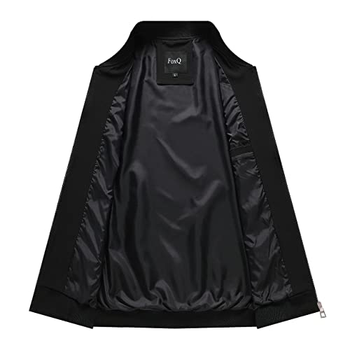 FoxQ Men's Bomber Jacket Lightweight, Slim Fit Sportswear Daily Casual Style with a Sporty Edge