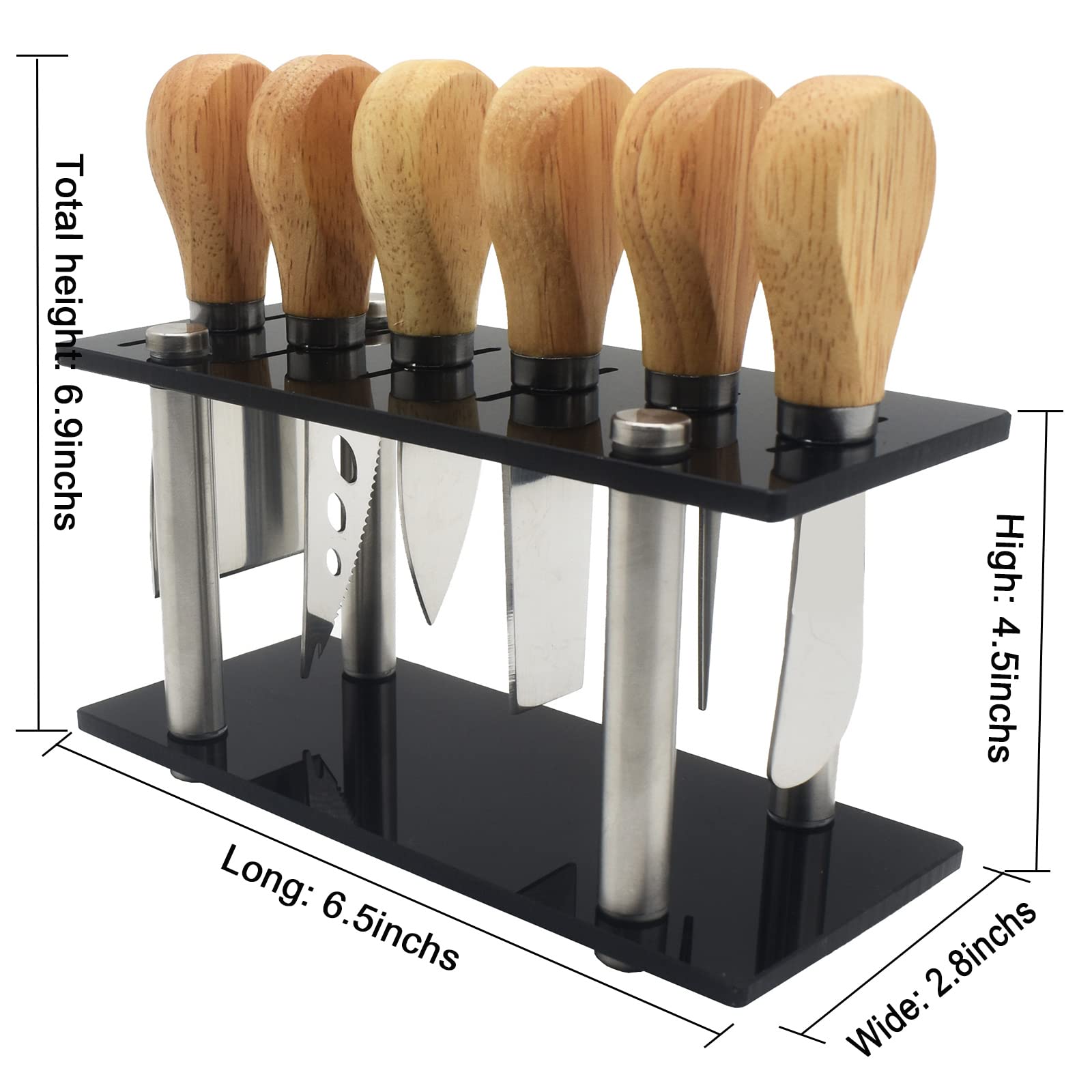 TSGANGY Cheese Knife Set, Cheese Accessories Spread All Kinds of Hard and Soft Cheese Tool, Acrylic Shelves Are used for Storage Management …