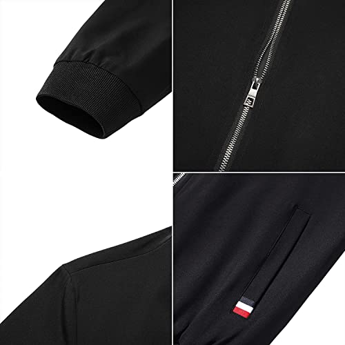 FoxQ Men's Bomber Jacket Lightweight, Slim Fit Sportswear Daily Casual Style with a Sporty Edge