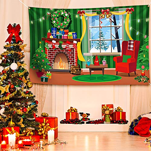Merry Christmas Backdrop Scene Setters Banner Welcome Winter Snow Decorative Xmas Background for Wall Decoration Christmas Party Decor Holiday