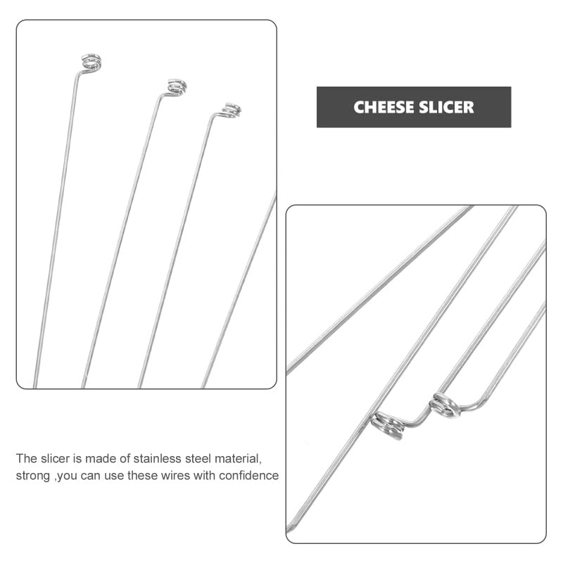 TorSor 10 Pack Cheese Slicer Wire Replacement Cheese Cutter Wires Repair Stainless Steel 14cm 5.5 Inch Knife Blade Refill for Block Cheese Slicers Board Cutting Pie Ham Home Restaurant Kitchen