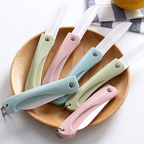 Fruit Knife, Portable Folding Ceramic Kitchen Knife for Kitchen Tools (As Shown)