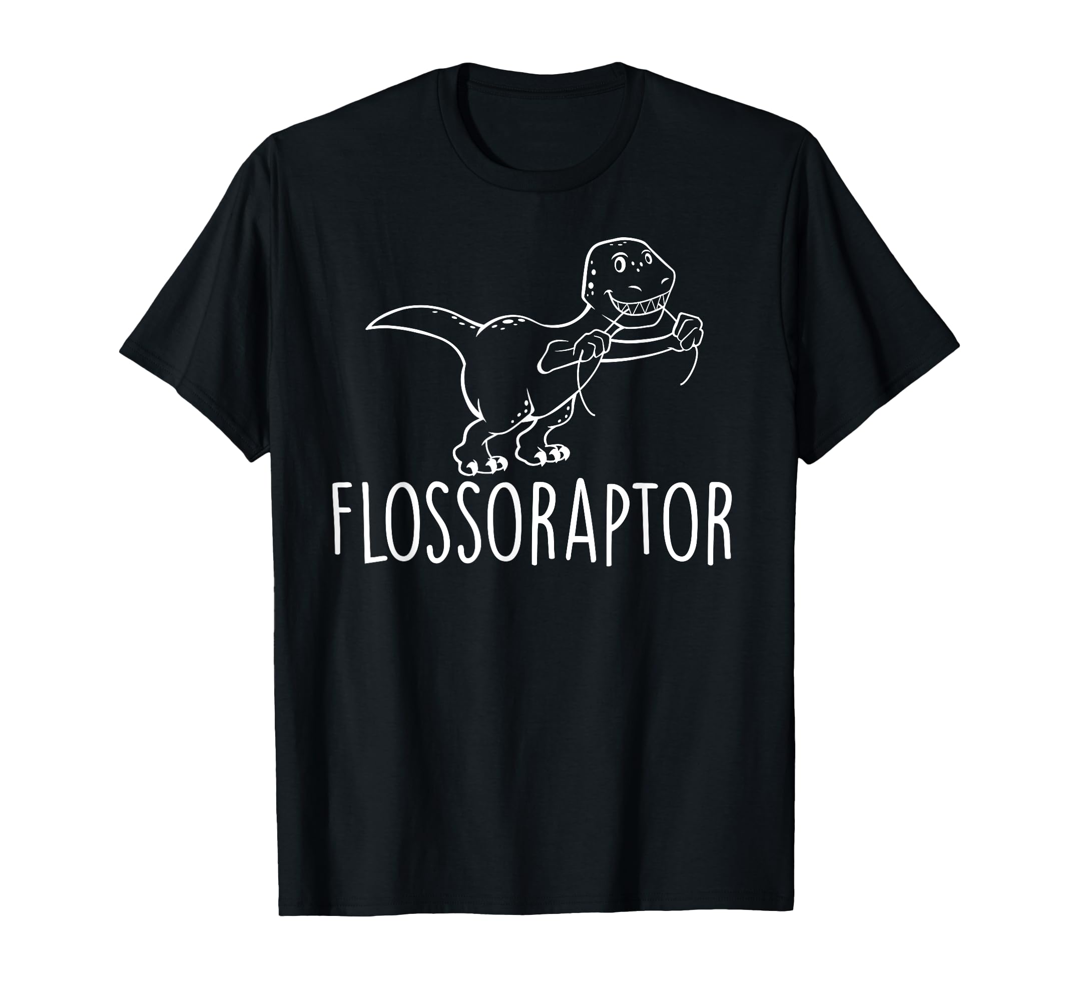 Flossoraptor Flossing Cute Dinosaur Dental Babe T Shirt T-Shirt