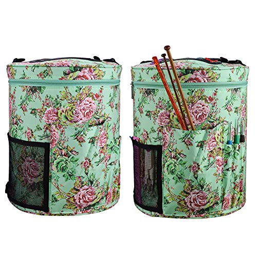 Portable Travel Use Knitting Yarn Storage Tote Bag Crocheting Needle Hooks Pouch Organizer