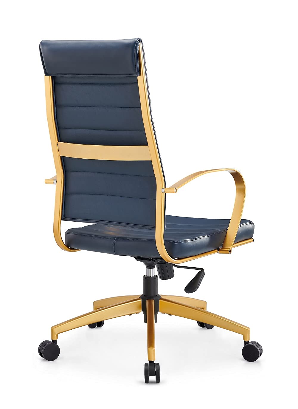 Hioryllks Desk Blue Gold Chair Gold Ergo Office Chair White and Gold Office Chair (4020 Gold Blue)