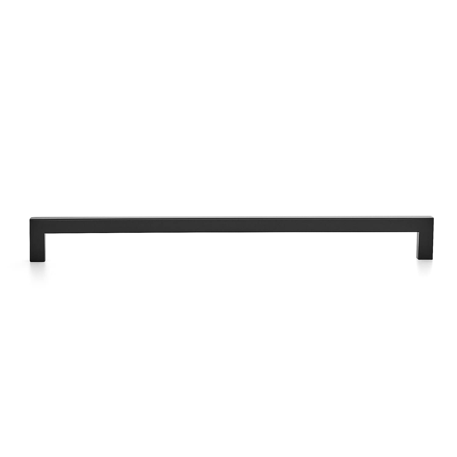 Ravinte 1 Pack 12-3/5 Inch Kitchen Square Cabinet Handles Matte Black Cabinet Pulls Black Drawer Pulls Kitchen Cabinet Hardware Kitchen Handles for Cabinets Cupboard Handles Drawer Handles