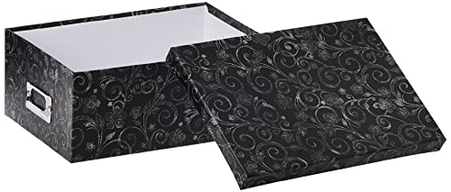 Pioneer Photo Albums B-1BW/CHLKF Chalkboard Floral Design Photo Storage Box