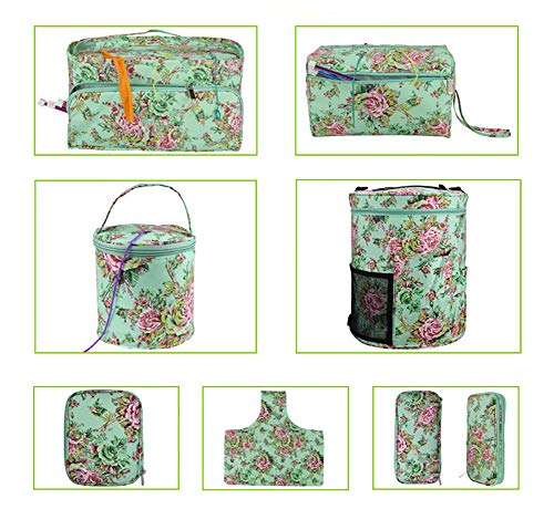 Portable Travel Use Knitting Yarn Storage Tote Bag Crocheting Needle Hooks Pouch Organizer