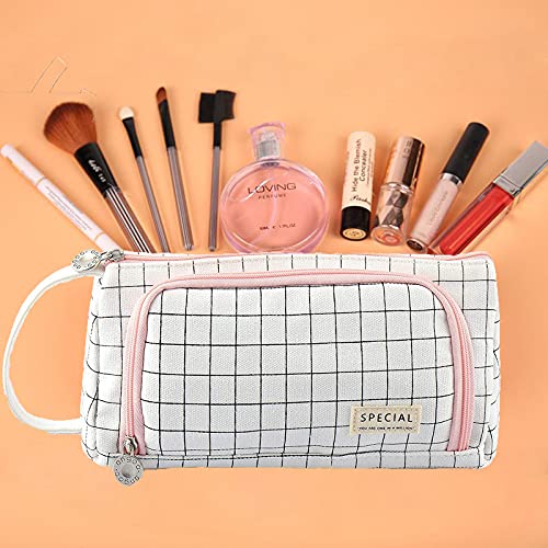 SPCCL, Large Capacity Pencil Pouch, Pencil Bag, Pencil Case, Pencil Pouch, Pen Case, Pencil case with Two compartments, for School & Office (C)