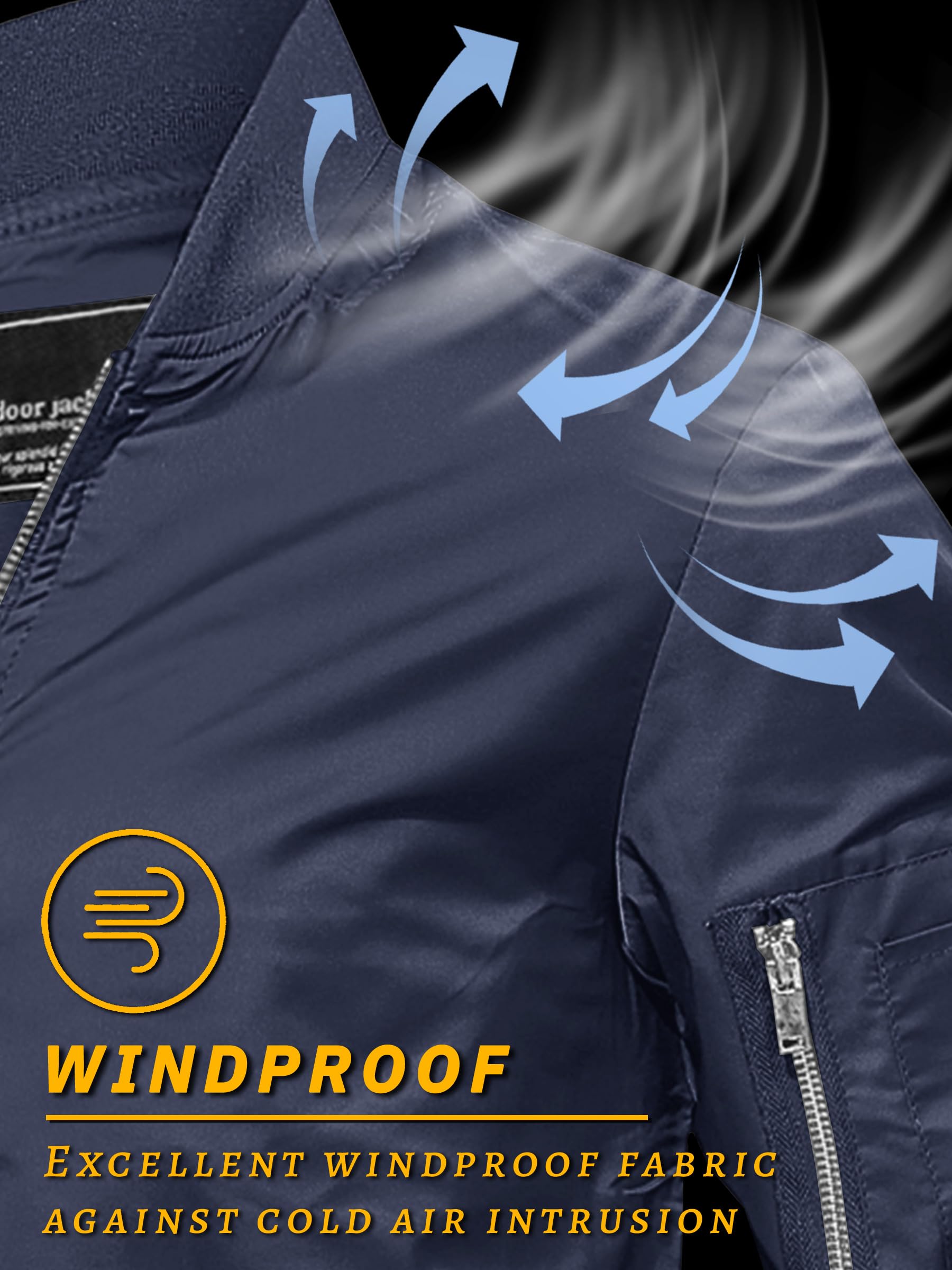 TACVASEN Jackets for Men Light Bomber Jacket for Men Jacket Men Fashion Varsity Jackets Men Windproof Jacket Men Lightweight Jackets Men Spring Jacket