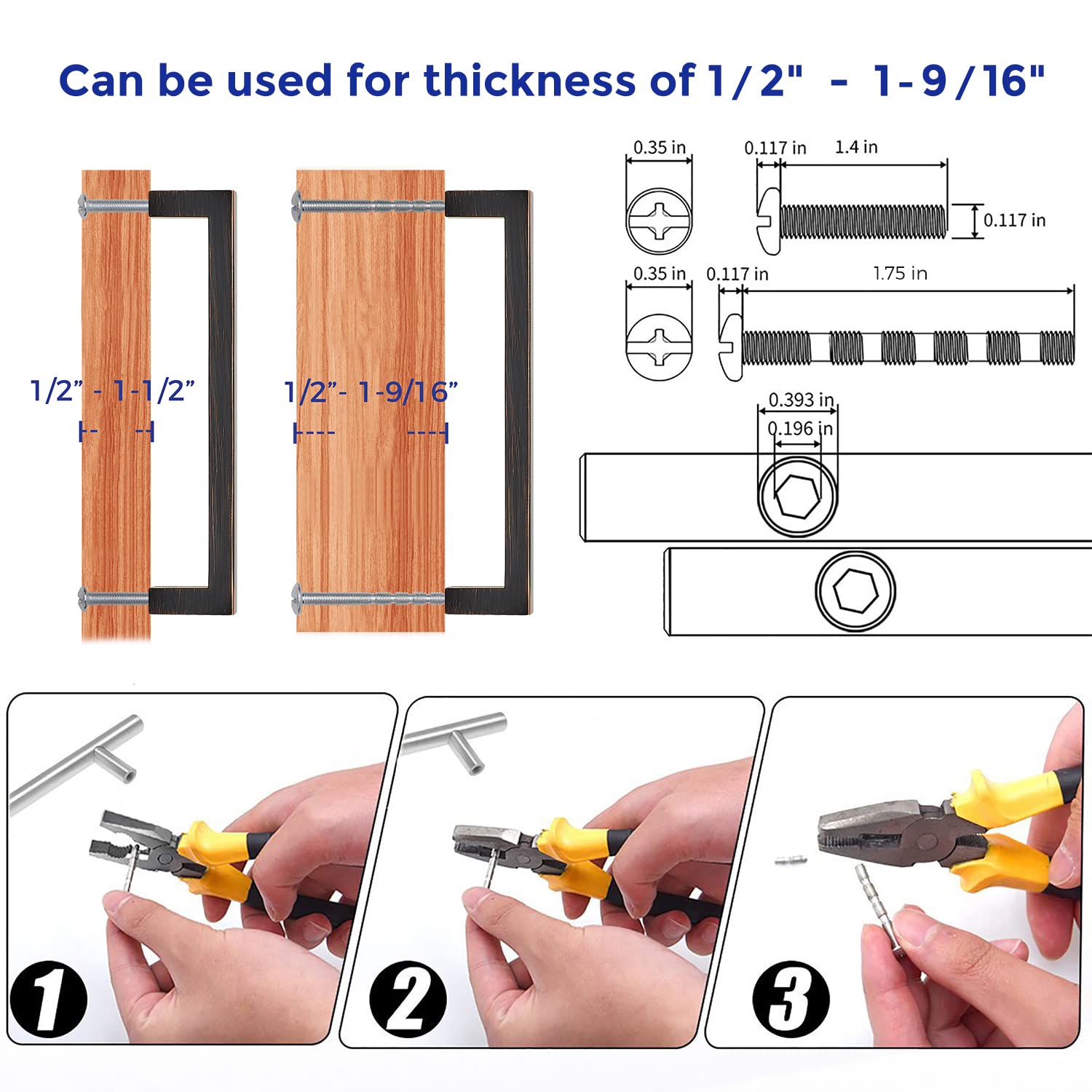 Ravinte 30 Pack Solid 5 Inch Center to Center Slim Square Bar Drawer Handles Kitchen Cabinet Handles Oil-Rubbed Bronze Drawer Pulls Kitchen Cabinet Hardware Kitchen Handles Cabinet Pulls