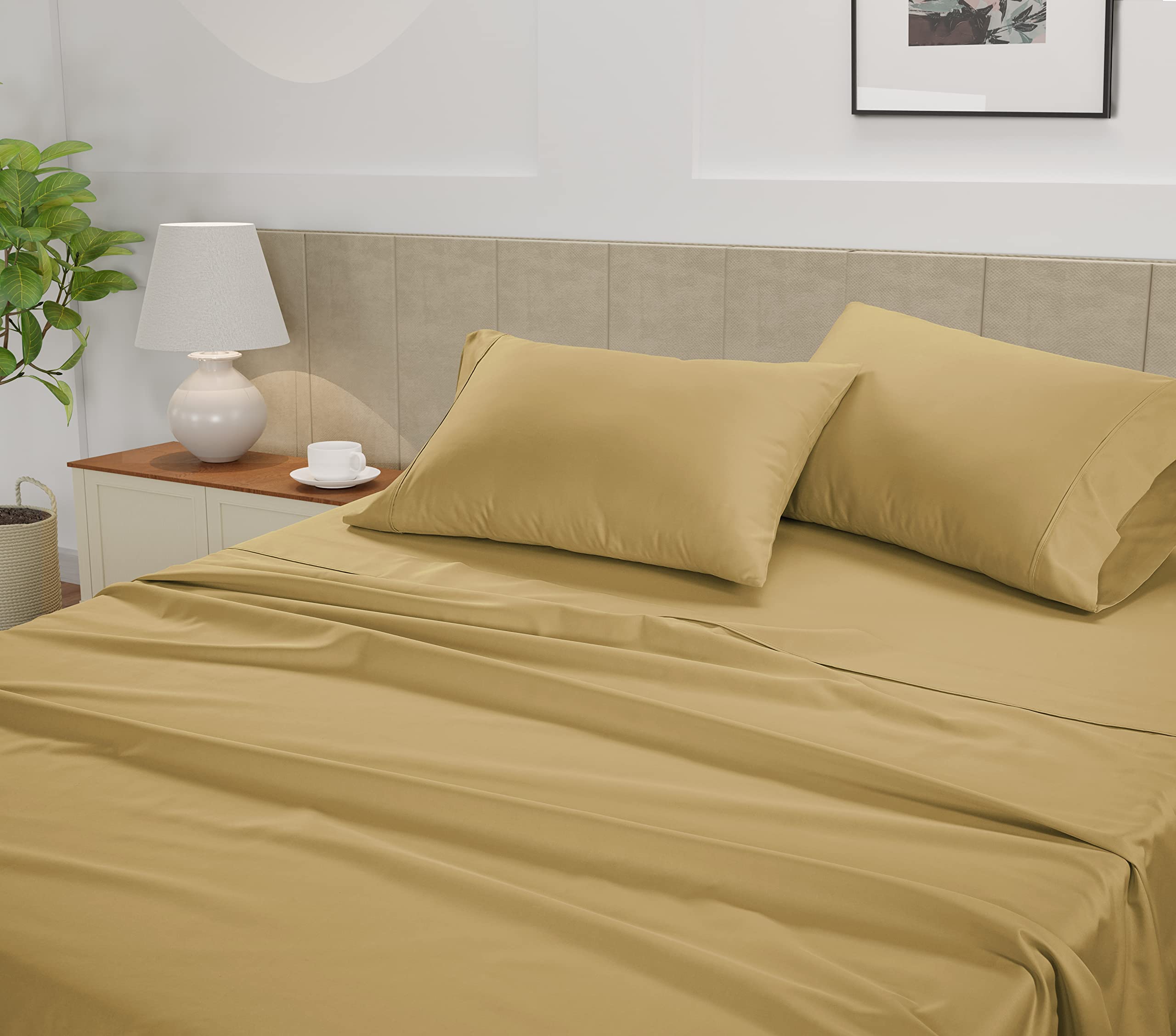LANE LINEN Queen Sheet Set Deep Pocket – 450 Thread Count 100% Cotton Sheet Sets, Soft & Cooling Sateen Weave, Deep Pocket Fits 15” Mattress, Luxury Queen Size Sheets for Home & Hotel, Cocoon