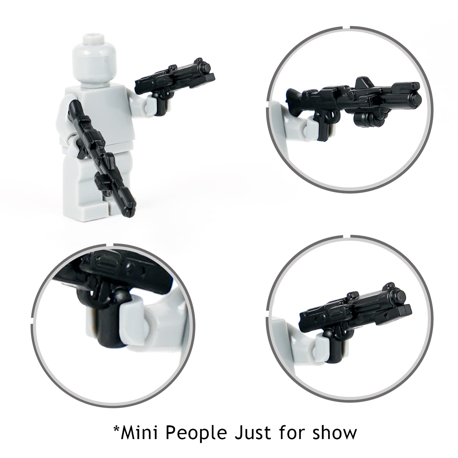 MOOXI-MOC Space Wars DC-15 Clone Trooper Blaster Weapons Pack Accessories,Designed for Minifigs Hands