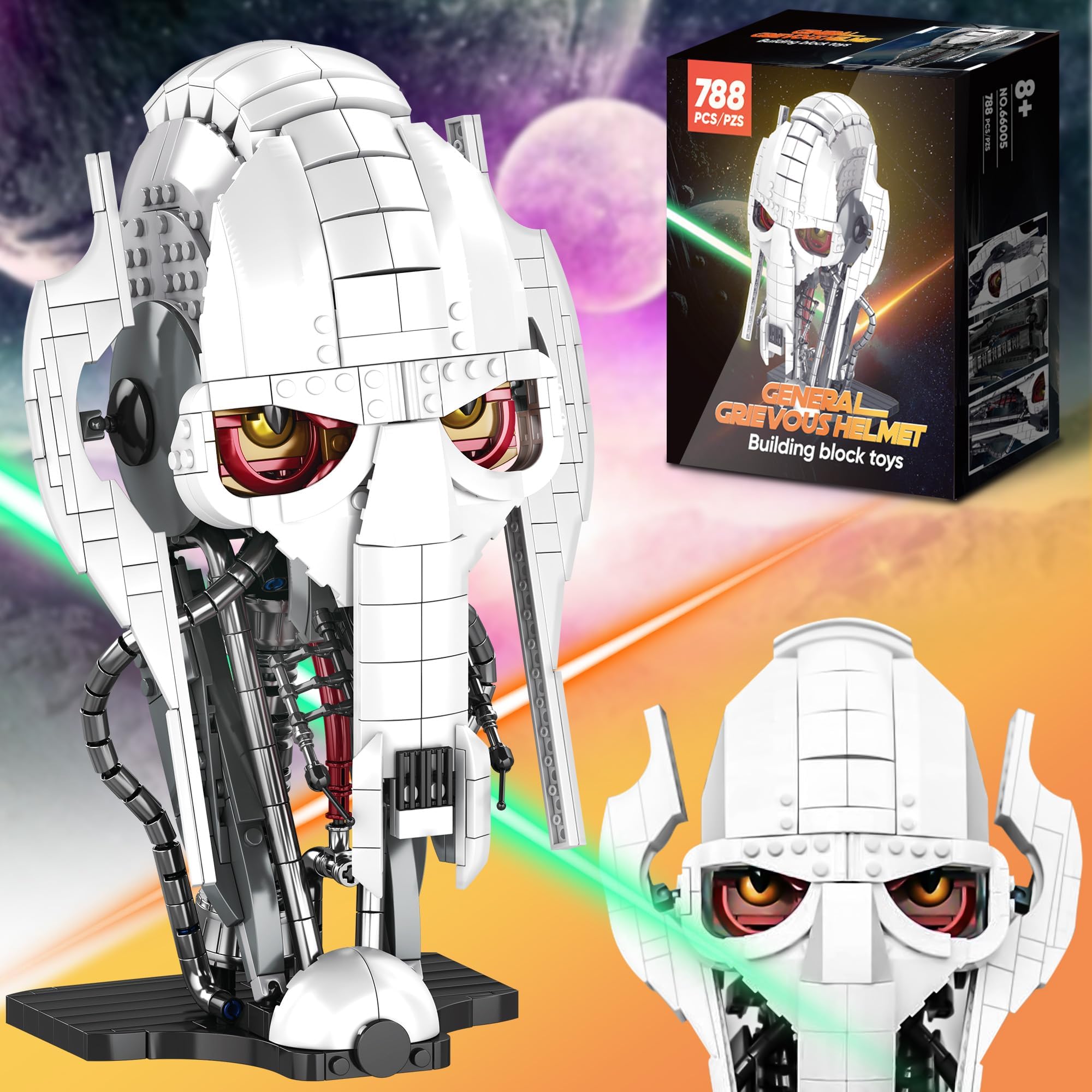 HiztoBlo General Helmet Building Set, Restore Classic Building Blocks Model, Home Ornament Decorations, for Fans and Children Present (788pcs)