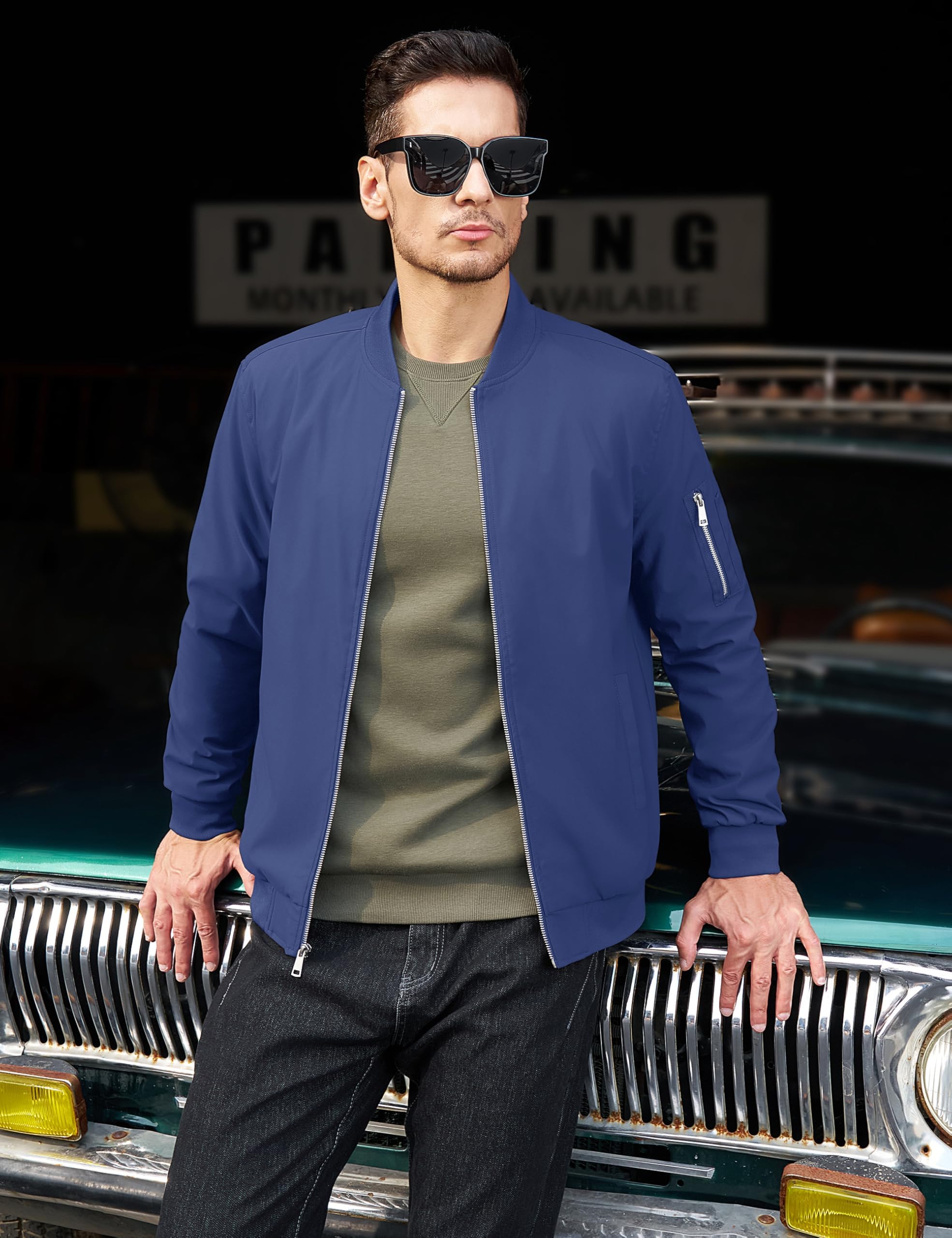 Mens Fall Jacket Bomber Jackets Varsity Jacket Men Lightweight Jacket Men Casual Jacket Outdoor Hiking Jackets Windbreak Jackets for Men