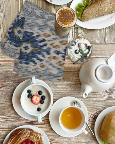 Onekaccu Geometric Abstract Floral Dish Towels Set, Waffle Weave Kitchen Towels Microfiber Towels Cleaning Western Native Tribal Soft Absorbent Dish Drying Towels Hand Towels 2 Pack 15.7x23.6 in