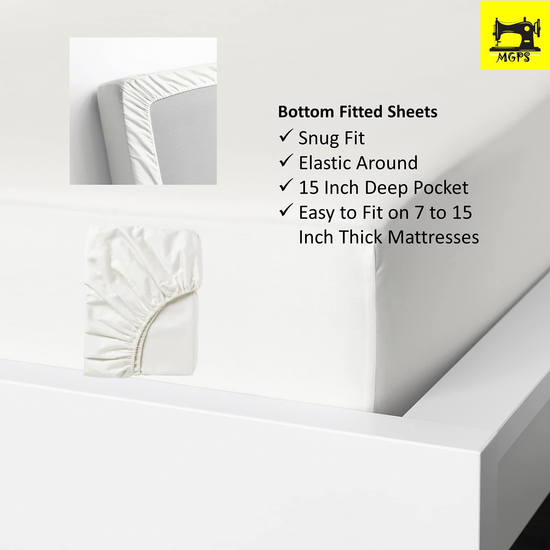 Split King Sheets Sets for Adjustable Bed, Soft Sateen Weave, 400-Thread-Count 100% Egyptian Cotton 5PC Set with 2 Fitted Sheets, Split-King Sheet Set 15-Inch Deep Pockets, 400-TC - |Zebra Print|