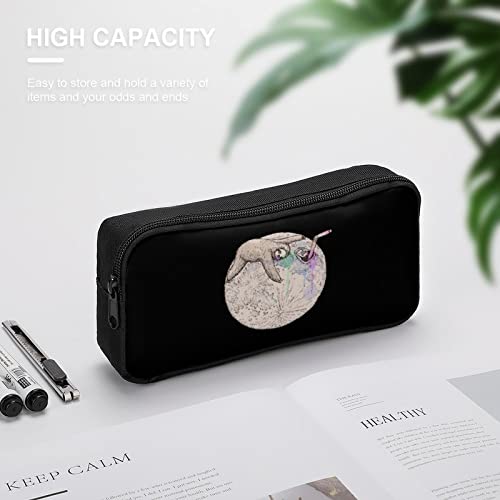 Sloth Coconut Drinking Pencil Case Pencil Pouch Coin Pouch Cosmetic Bag Office Stationery Organizer