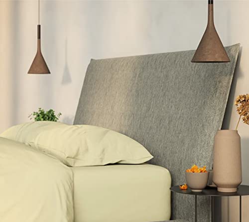 Olympic Queen Cotton Bed Sheets Set, 400-TC 100% Egyptian Cotton Sheets-4 Piece Sheet Set Fits Mattress Upto 15 Inch Deep Pocket Fitted Sheet-66 x 80 Size (Ivory Solid, Olympic Queen Sheet for Bed