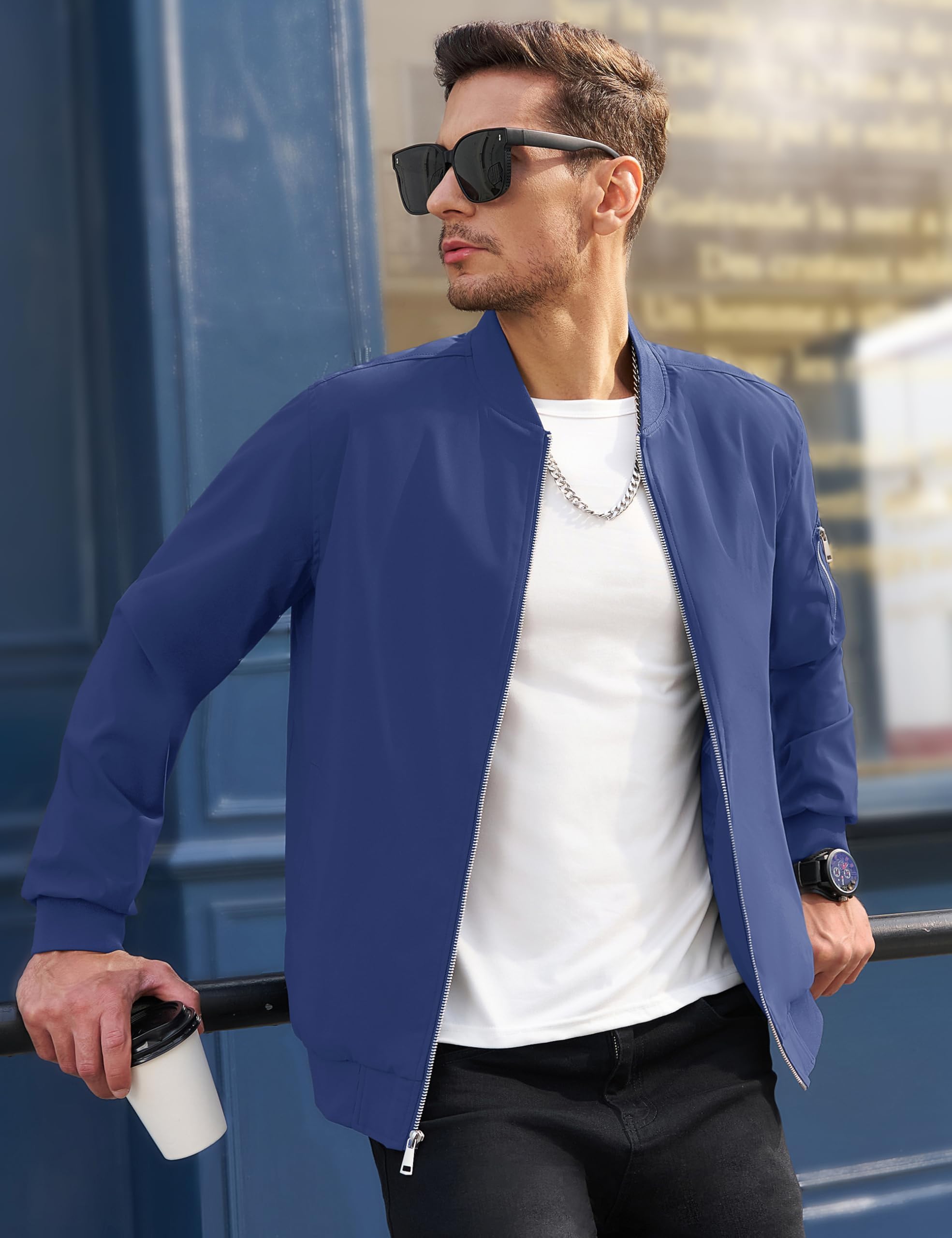 Mens Fall Jacket Bomber Jackets Varsity Jacket Men Lightweight Jacket Men Casual Jacket Outdoor Hiking Jackets Windbreak Jackets for Men