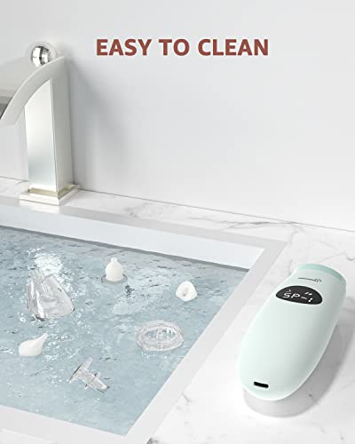 Baby Nasal Aspirator | Baby Nose Sucker | Baby Nose Cleaner, Automatic Booger Sucker for Baby, Rechargeable, with Pause & Music & Light Function(Green)