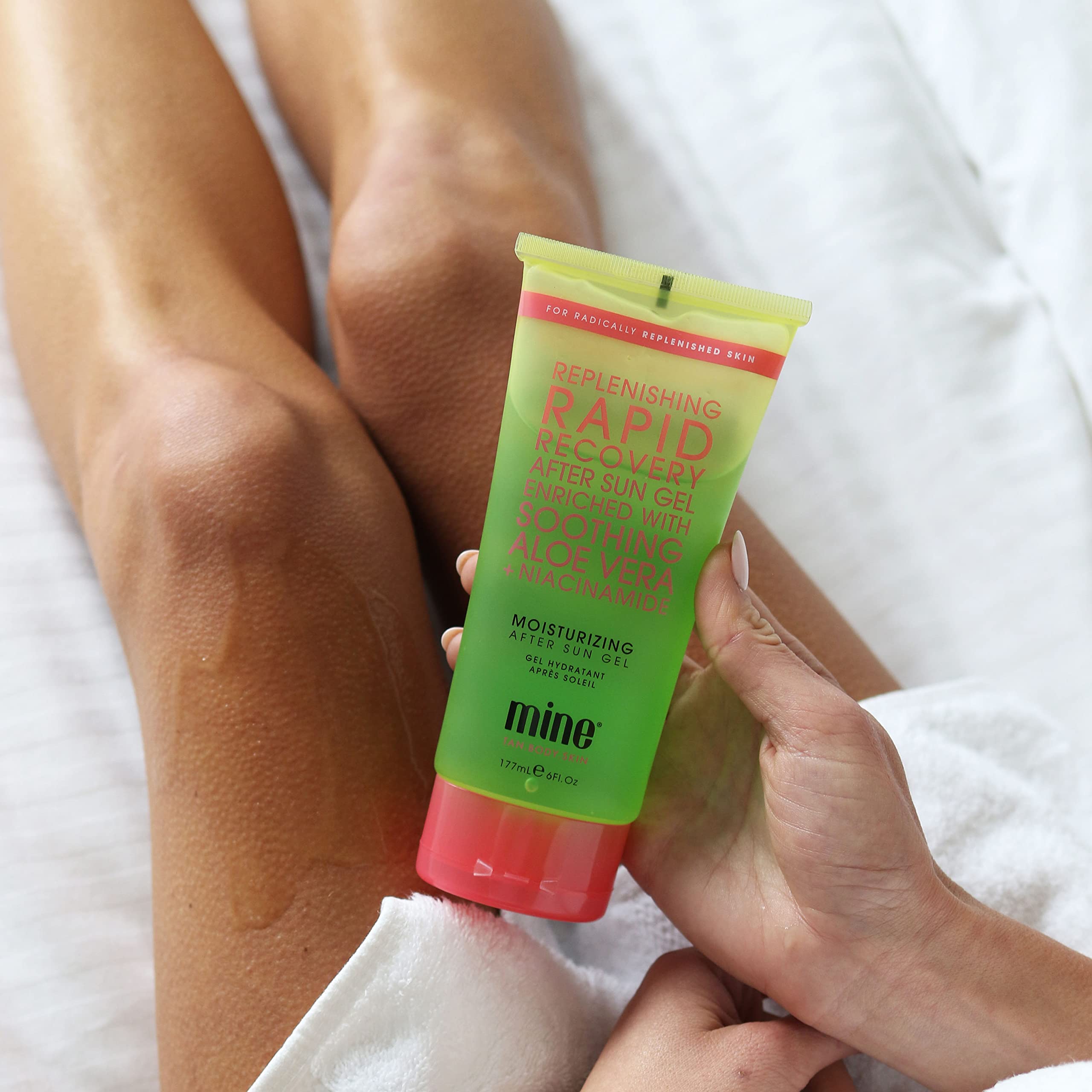 MineTan Rapid Recovery 100% Aloe Vera Gel - Rapid Recovery After Sun Lotion Infused with Vitamin B For Fast, Effective, Radically Moisturizing Sunburn Relief, 6 Fl Oz